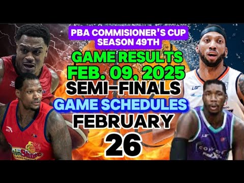 PBA STANDINGS TODAY | GAME RESULTS FEBRUARY 09, 2025 | SEMI-FINALS ...