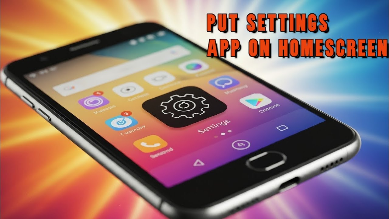 How To Put Settings App On Home Screen - YouTube