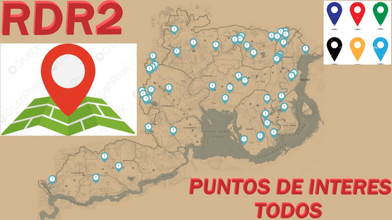 RDR2 Puntos de interés (todos), entradas a diario. Ubicaciones. - YouTube