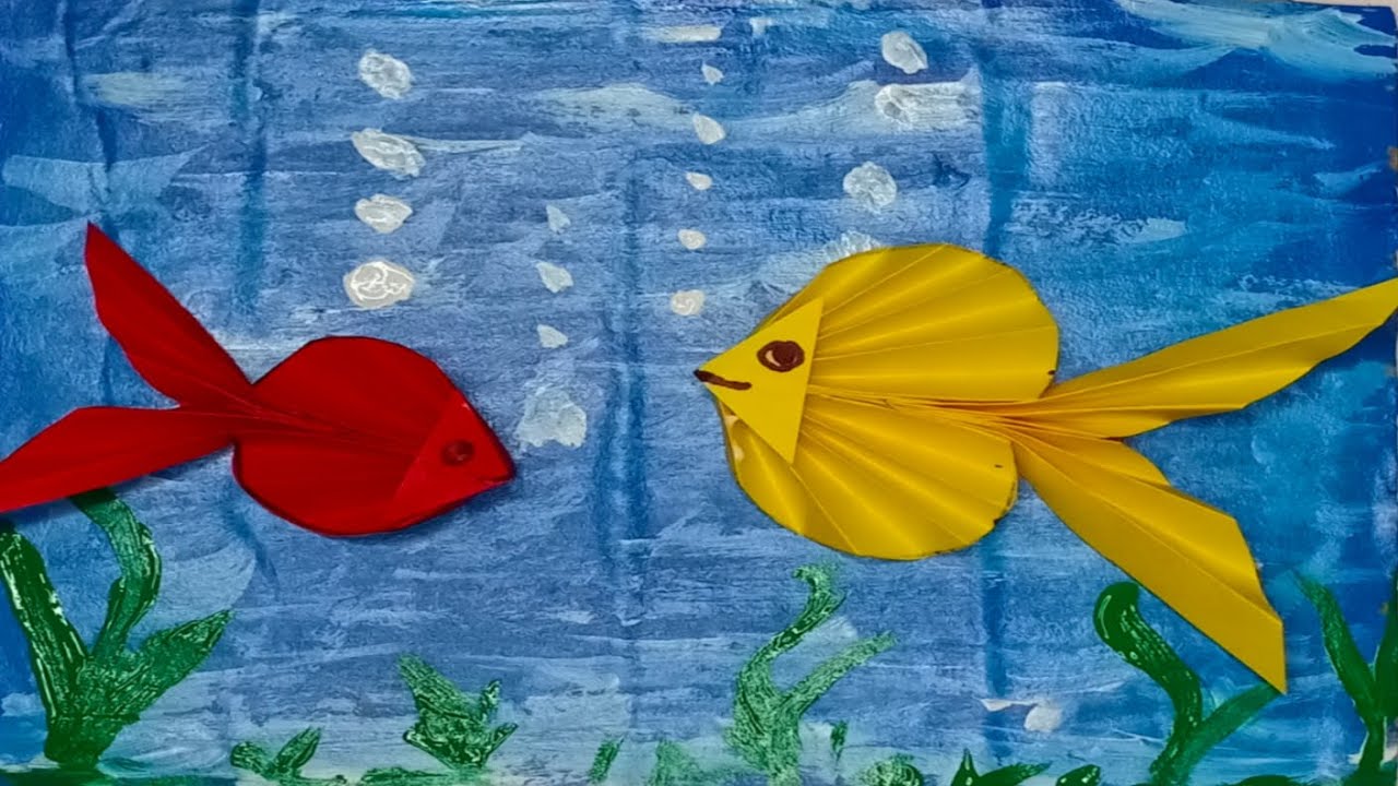 3D AQUARIUM WALL HANGING CRAFT / DIY PAPER CRAFT / SCHOOL PROJECT/PAPER ...