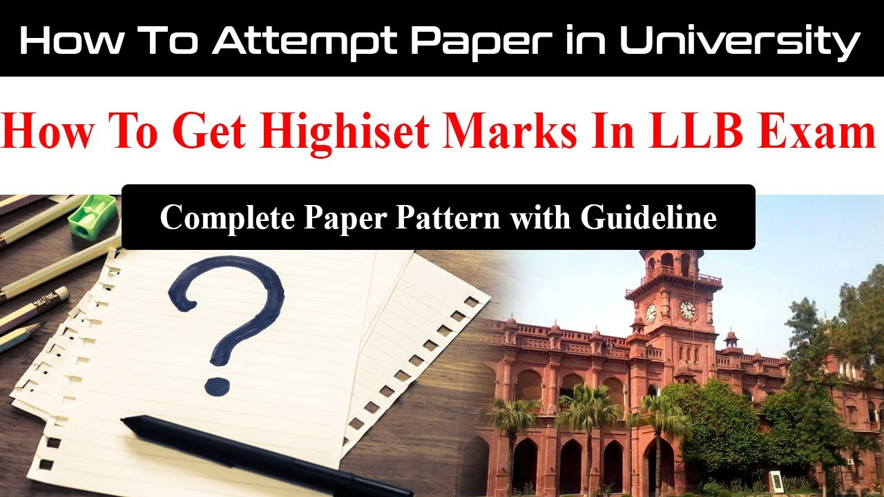 How To attempt Paper In University | L.L.B paper pattern | University ...