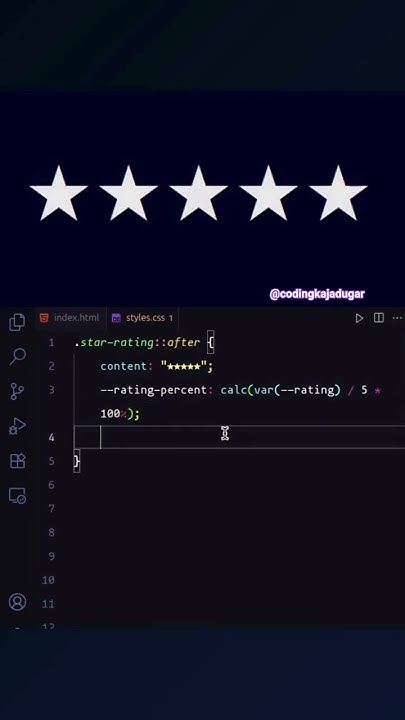 create a star rating with css only #coding #programming #shorts #ytshorts #css #starrating # ...