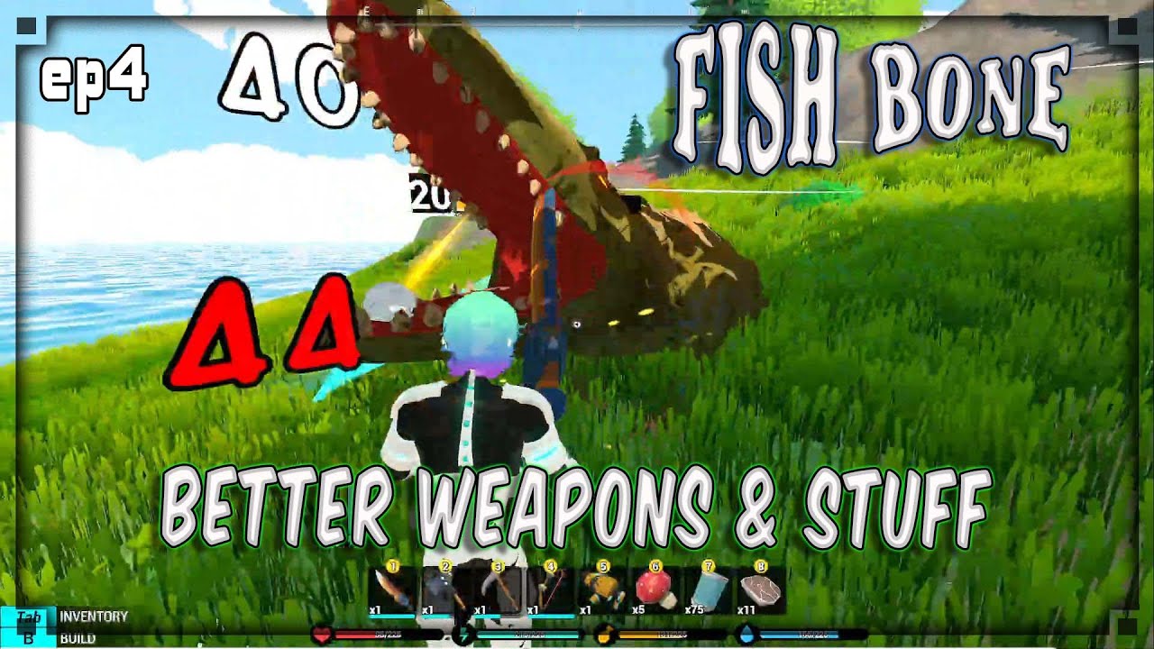 Fish Bone - ep4 Better Weapons & Stuff.. - Survive | Craft | Build ...