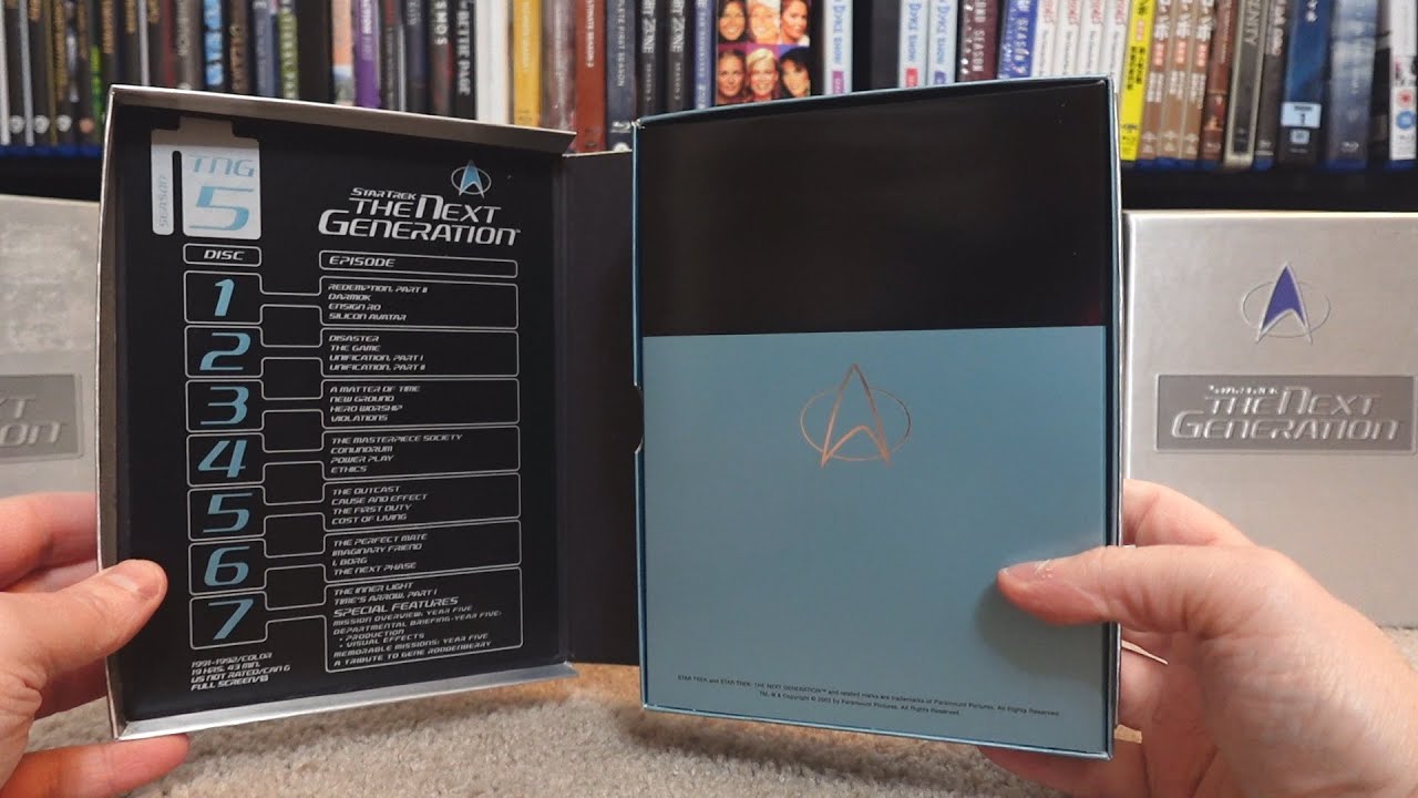 Star Trek TNG original silver DVD box set season 5 - YouTube