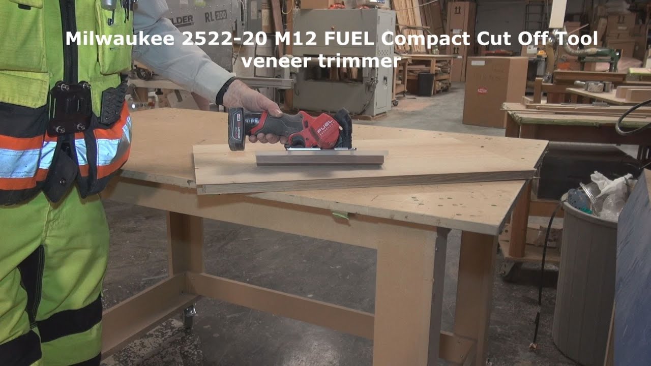 Milwaukee Tool M12 Cordless Cut Off Saw Wood Veneer trimmer - YouTube