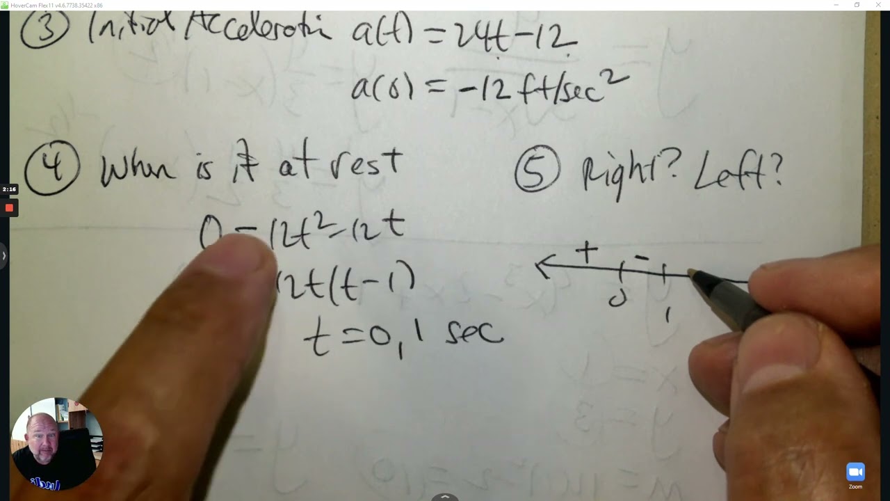 Calc BC Position Velocity Acceleration Review - YouTube
