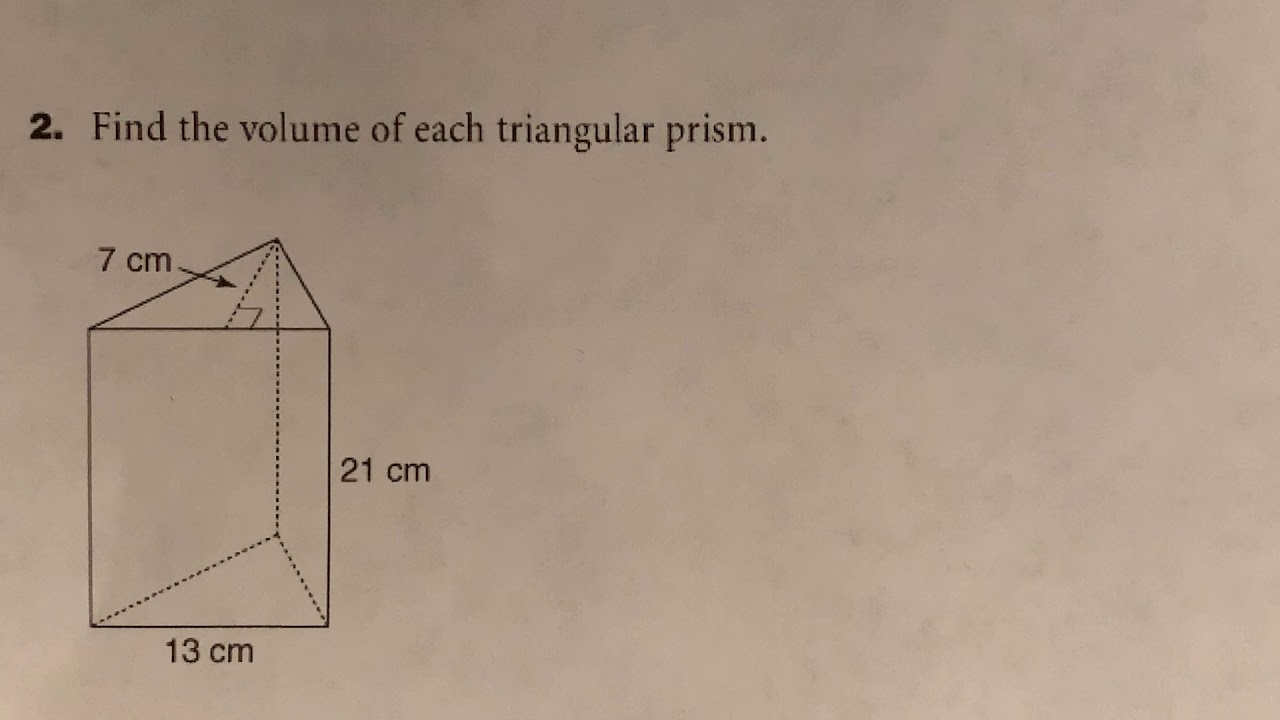 Volumes of triangular prisms - YouTube