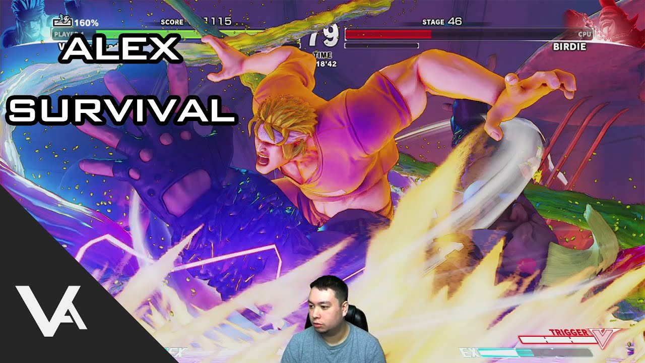 Street Fighter V / 5 - Alex Hard Survival Mode Guide - YouTube