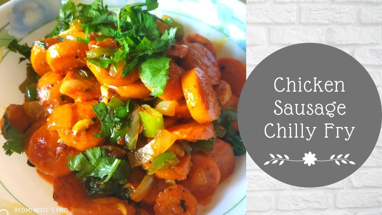 CHICKEN SAUSAGE CHILLY FRY@akshatasrecipes#chickensausage# ...