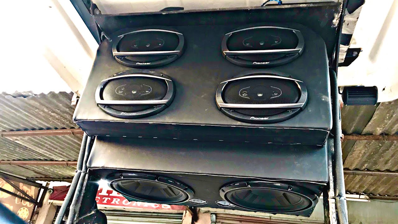pioneer 2 subwoofer 4 oval speaker & mono amp - YouTube
