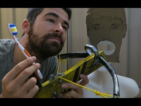 Shooting a Toothbrush from a Crossbow - YouTube