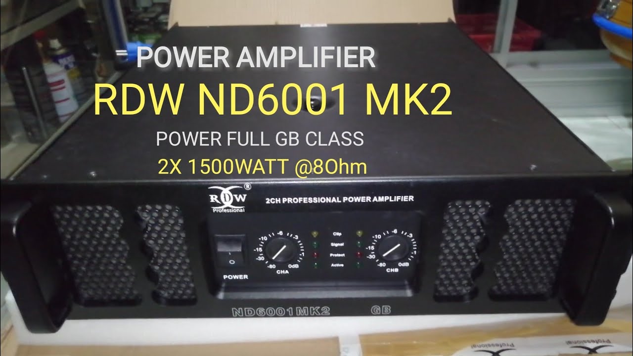 RDW ND6001 MK2 Power amplifier - YouTube