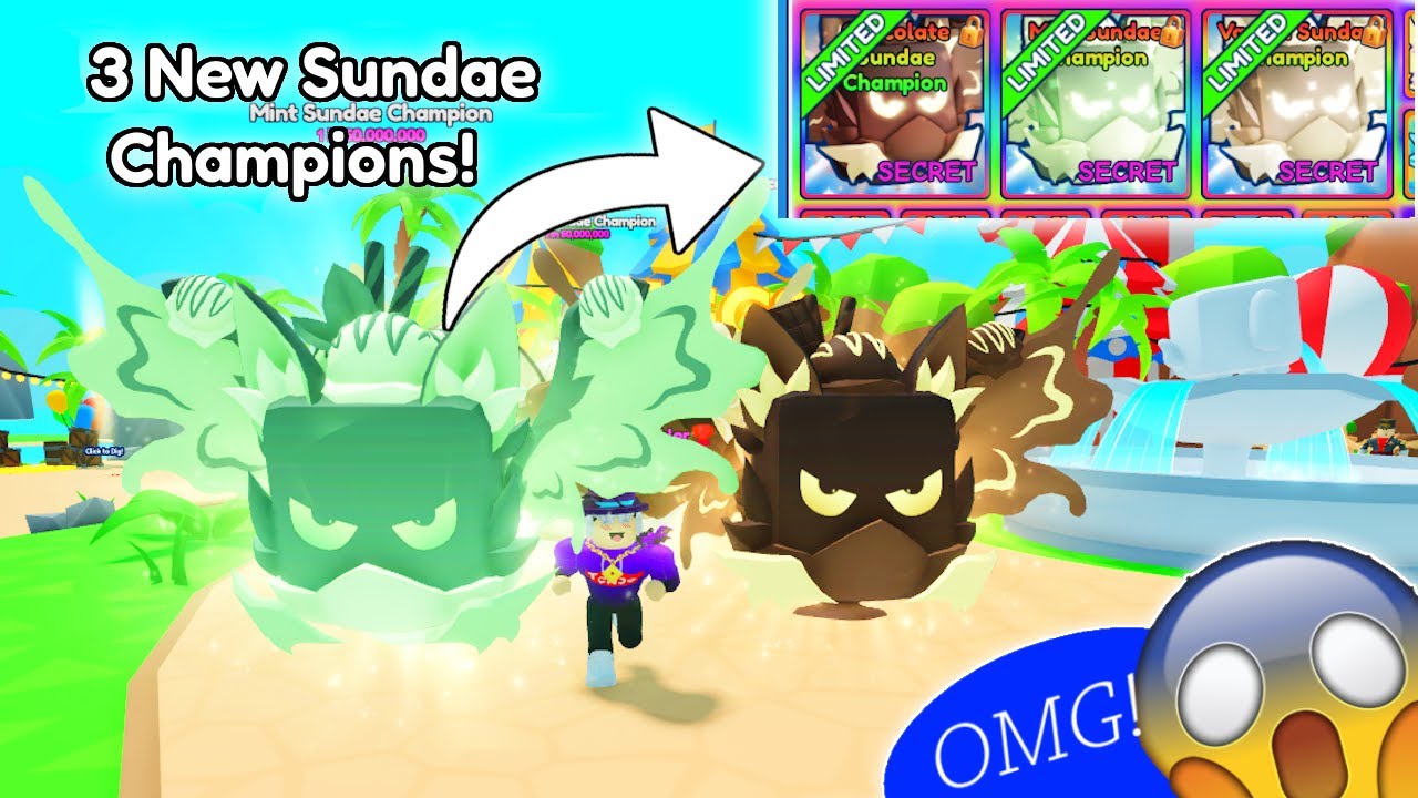 I Hatched 3 New Sundae Champions + Showcasing All Comp Pets In Bubble ...