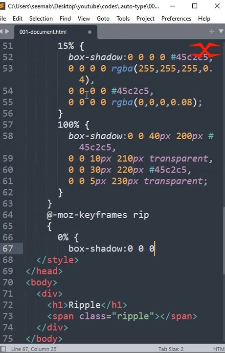 Css Ripple Effect Html Css Youtube