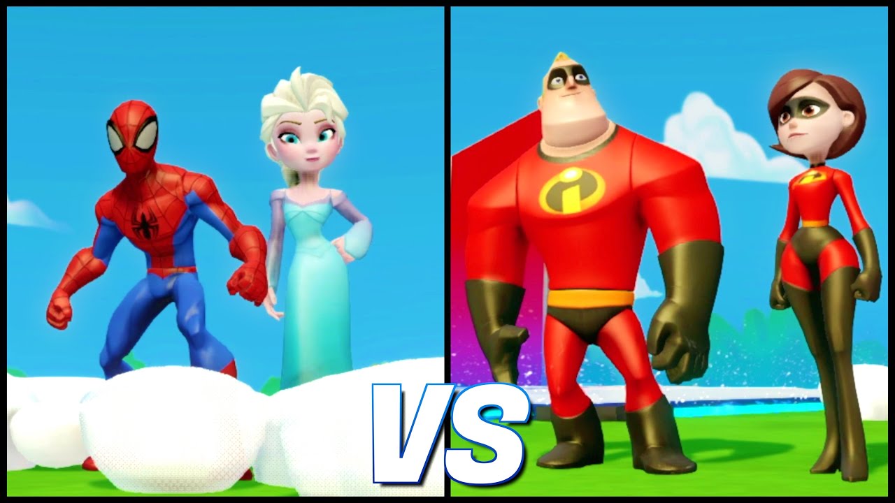 Frozen Elsa vs Buzz Lightyear | The Incredibles Elastigirl vs Mr ...