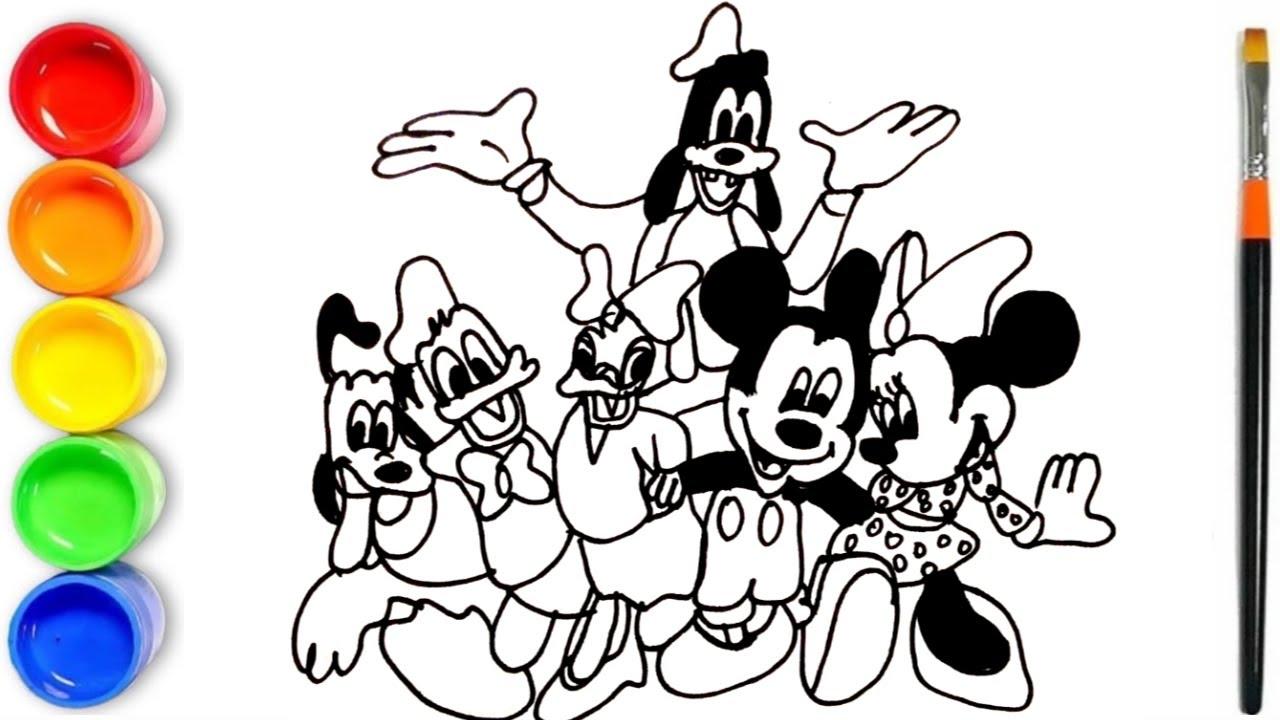 How to draw Mickey Mouse ClubHouse, Minnie Mouse, Mickey Mouse, DISNEY ...