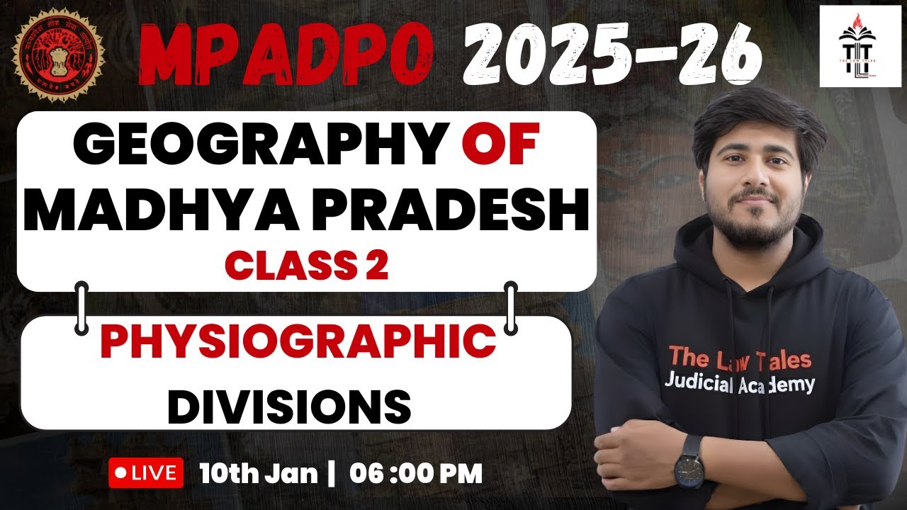MP ADPO 2025-26 | Physiographic Division of Madhya Pradesh | MP ...