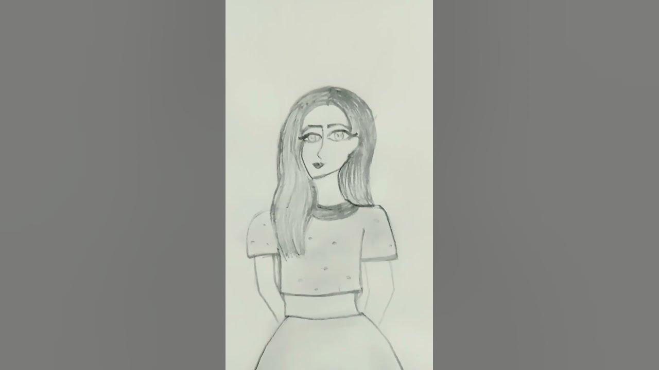 Draw A Girl With Pencil Shading Drawing shortsvideo subscribe like draw-a-girl-with-pencil-shading-drawing-shortsvideo-subscribe-like