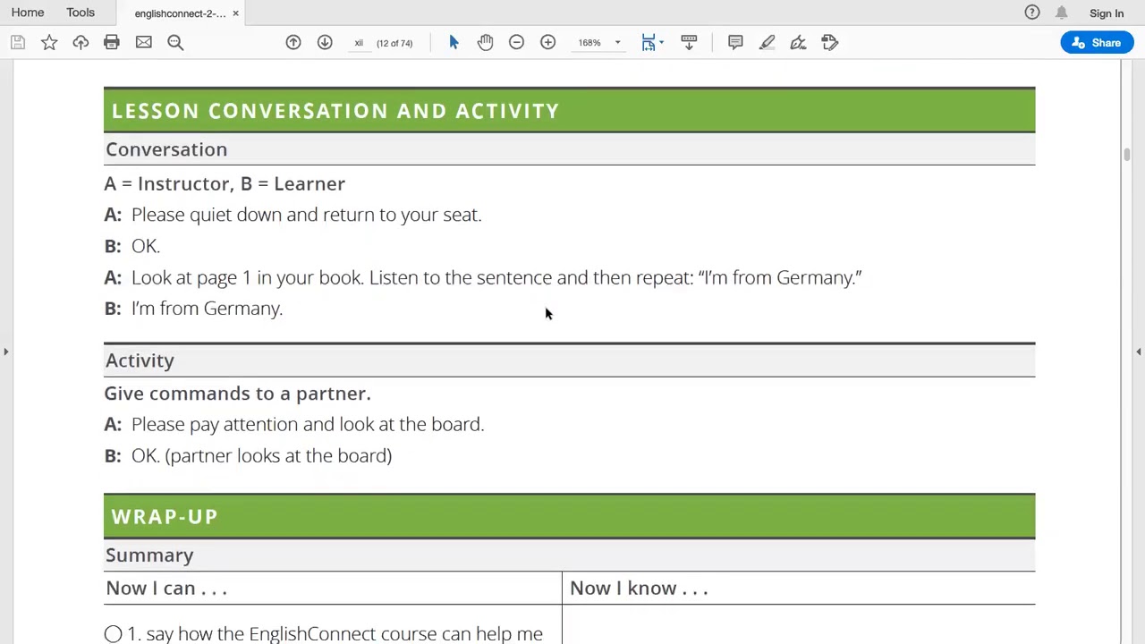 English Connect 2 - Lesson 1 - YouTube