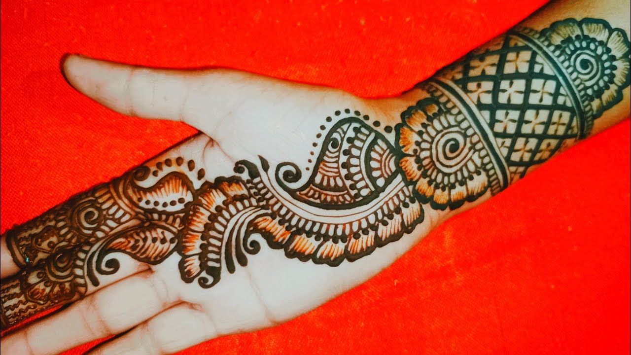 simple arbic beautiful mehndi design front hand #full #video ...