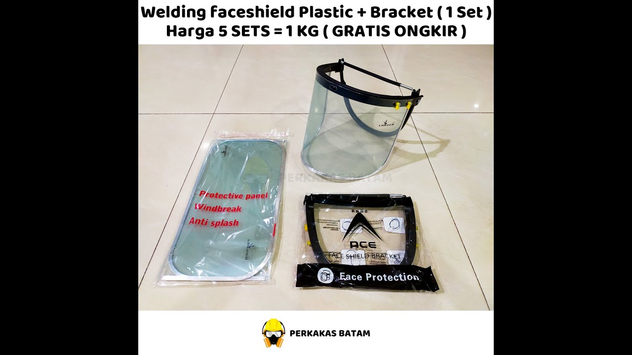 welding faceshield with visor bracket plastic face shield PVC SAFETY Helmet Topeng Gerinda 8 ...