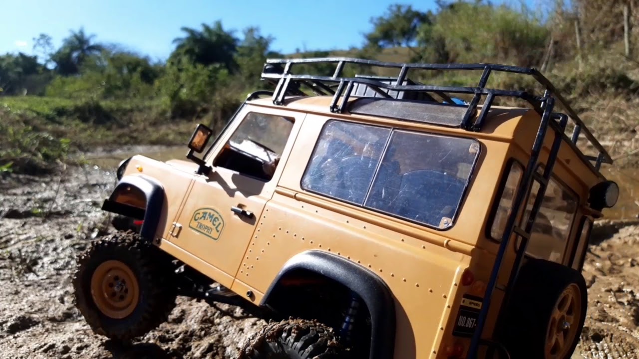 RC Land Rover Defender D90 Camel Trophy #4 - YouTube