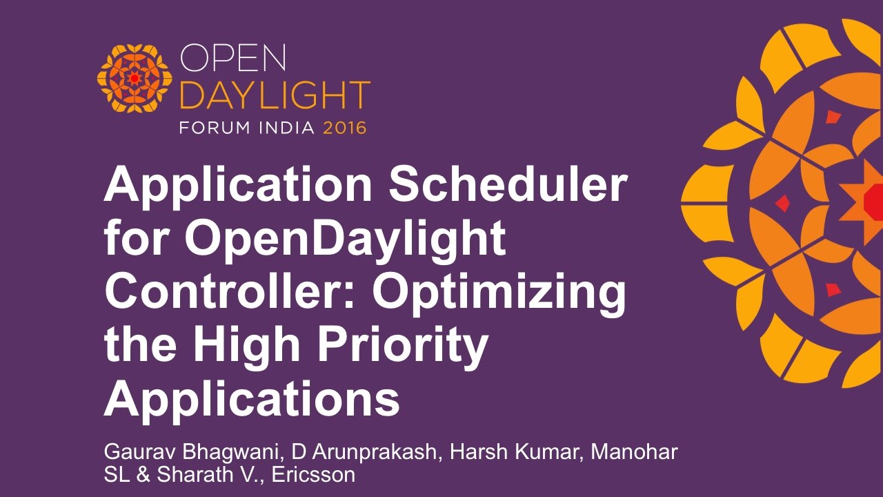 Application Scheduler for OpenDaylight Controller: Optimizing the High ...