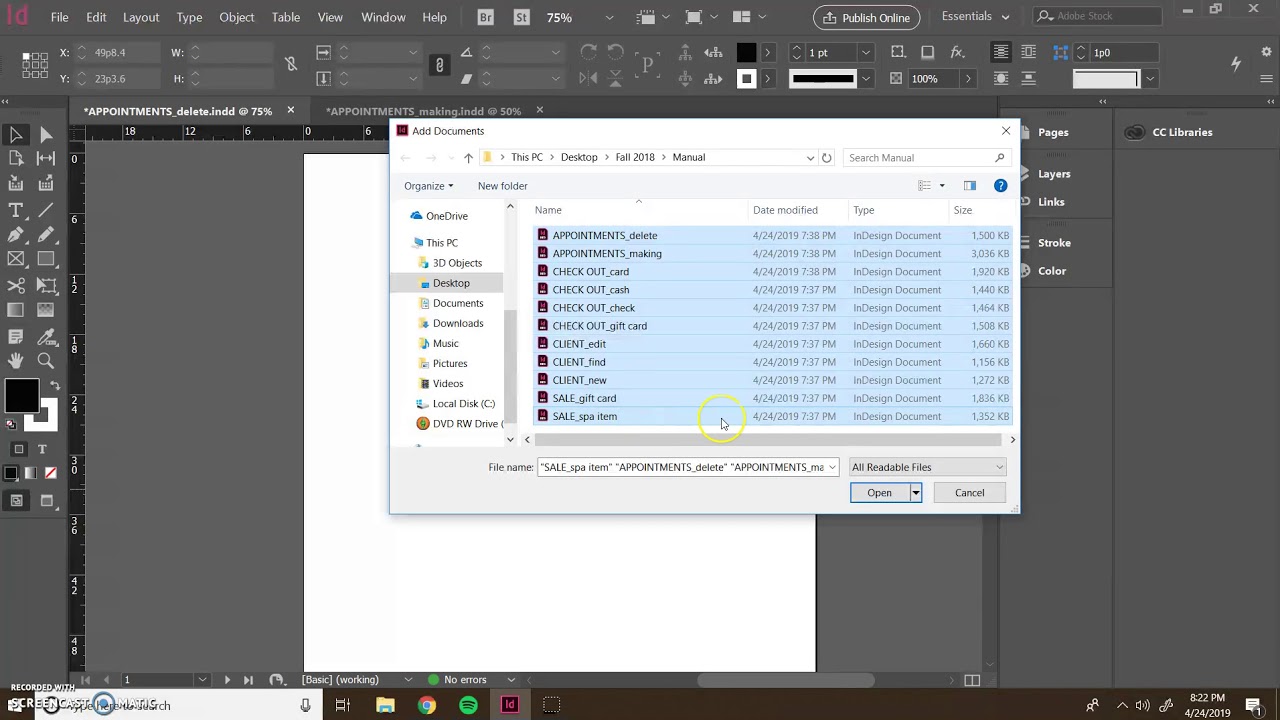 Indesign: How to Create a Book and TOC - YouTube