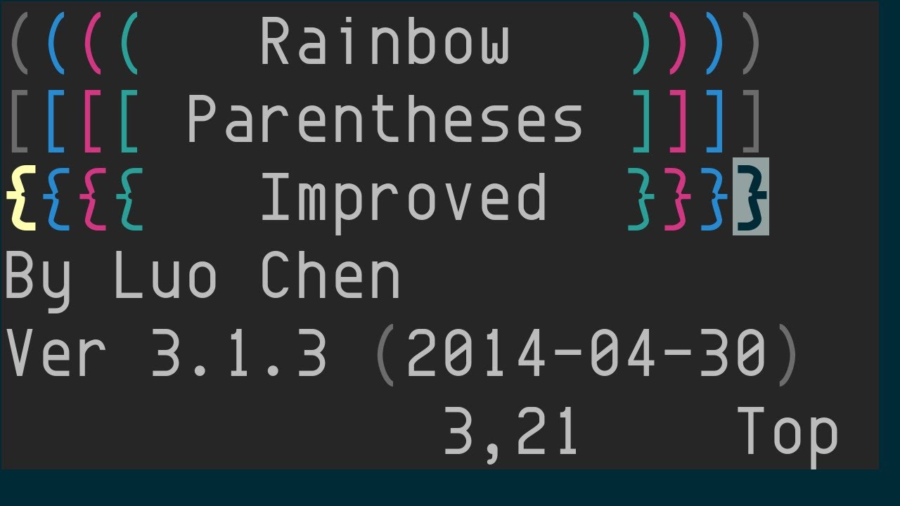 rainbow.vim, Rainbow Parentheses Improved - YouTube