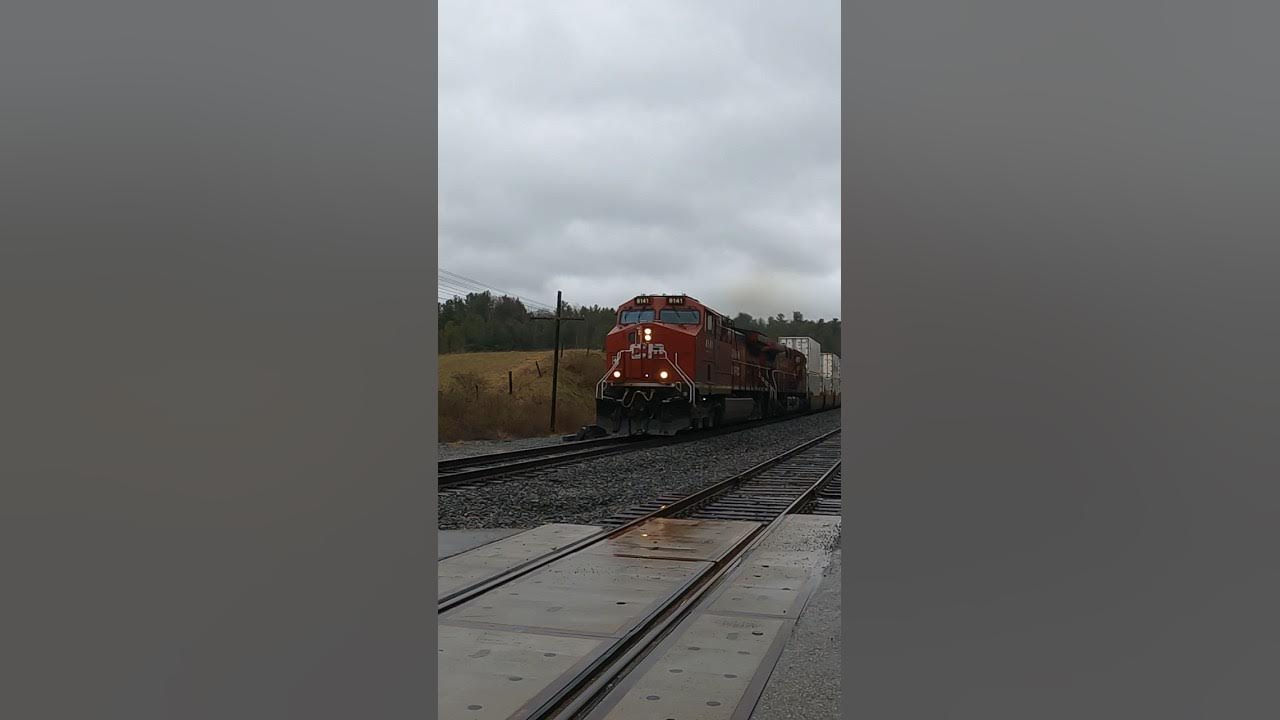 CP 8141 with P3 HORN leading CPKC 113 at Palgrave - YouTube