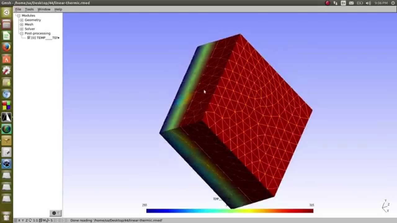 Lesson 27 Salome-MECA 2015-2 Eficas Code-Aster. Thermal Problem With Two Materials. - YouTube