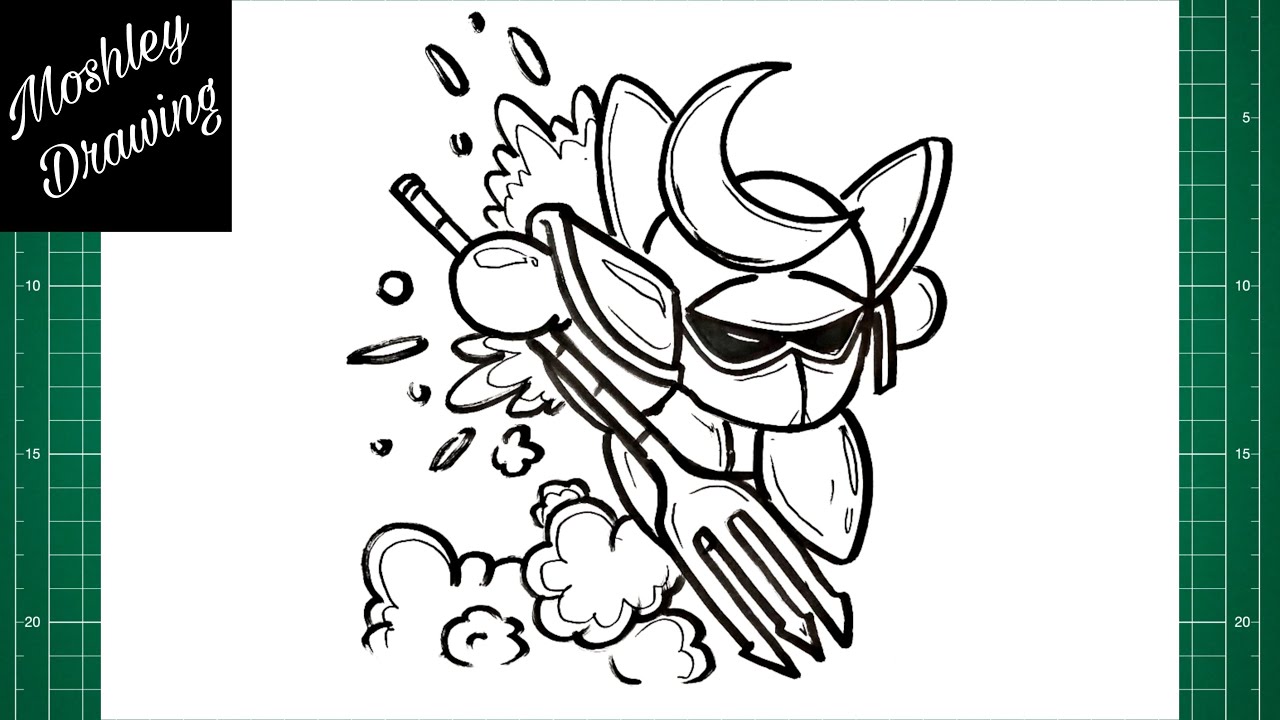 How to Draw Trident Knight from Kirby - YouTube