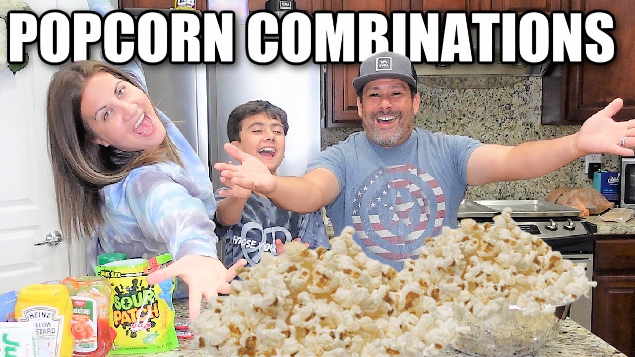 STRANGE POPCORN TOPPINGS TASTE TEST | TRYING WEIRD POPCORN FOOD ...