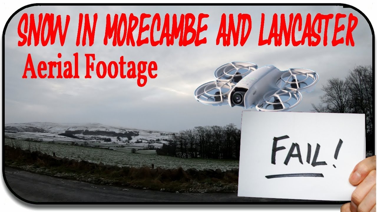 Aerial Footage of snow over Morecambe and Lancaster BIG FAIL 2025 ⛄⛄⛄⛄ ...