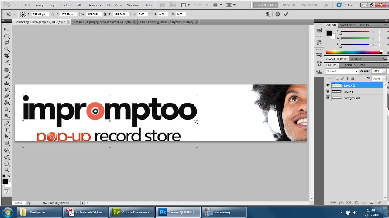 4 Creating and inserting a banner - YouTube