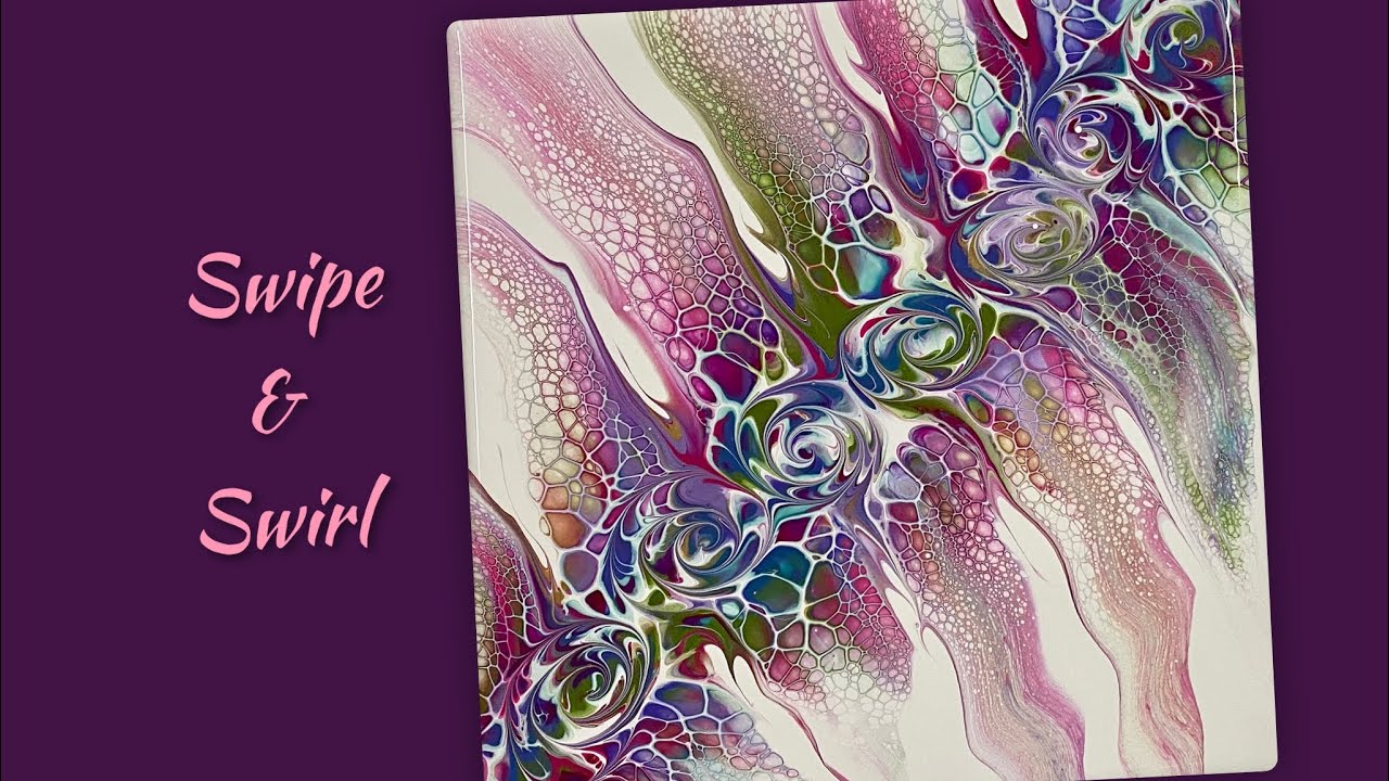 (864) Awesome Swipe and Swirl Technique, Acrylic Paint Pouring - YouTube