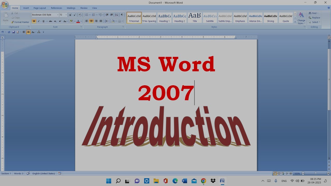 MS Word 2007 || Microsoft Word Full Explain 2023 - YouTube