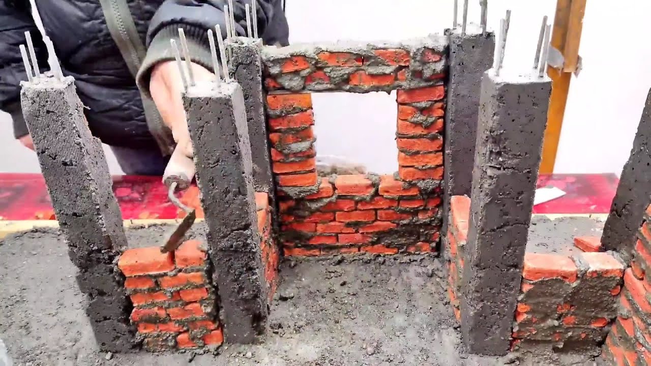 How to build a house wall with a brick Amazing mini home: small house ...