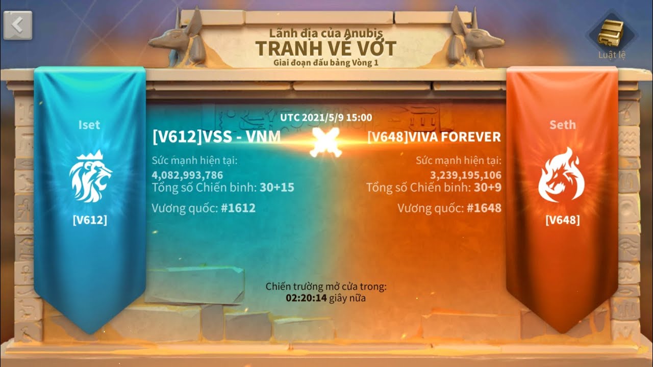 Live! Osiris | V612 vs V648 | Rise of Kingdoms - YouTube