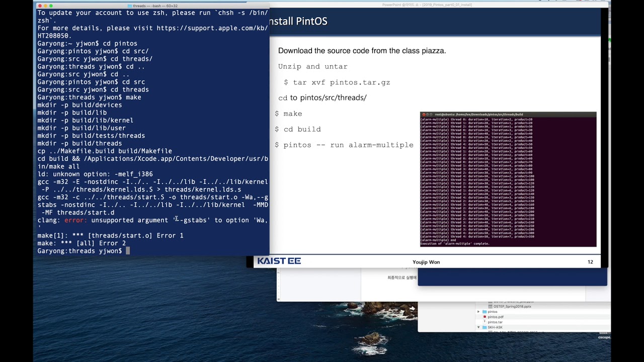 Installing pintos - YouTube