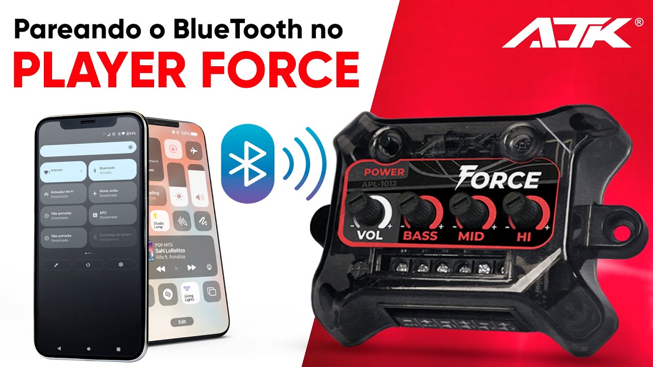 Como parear o BlueTooth no Player Force? - YouTube