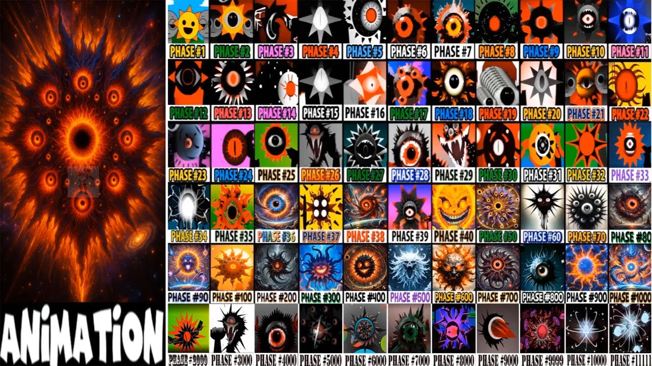 Incredibox Sprunki Mix All Phases Mr Sun: Phase 10 VS Phase 100 VS ...