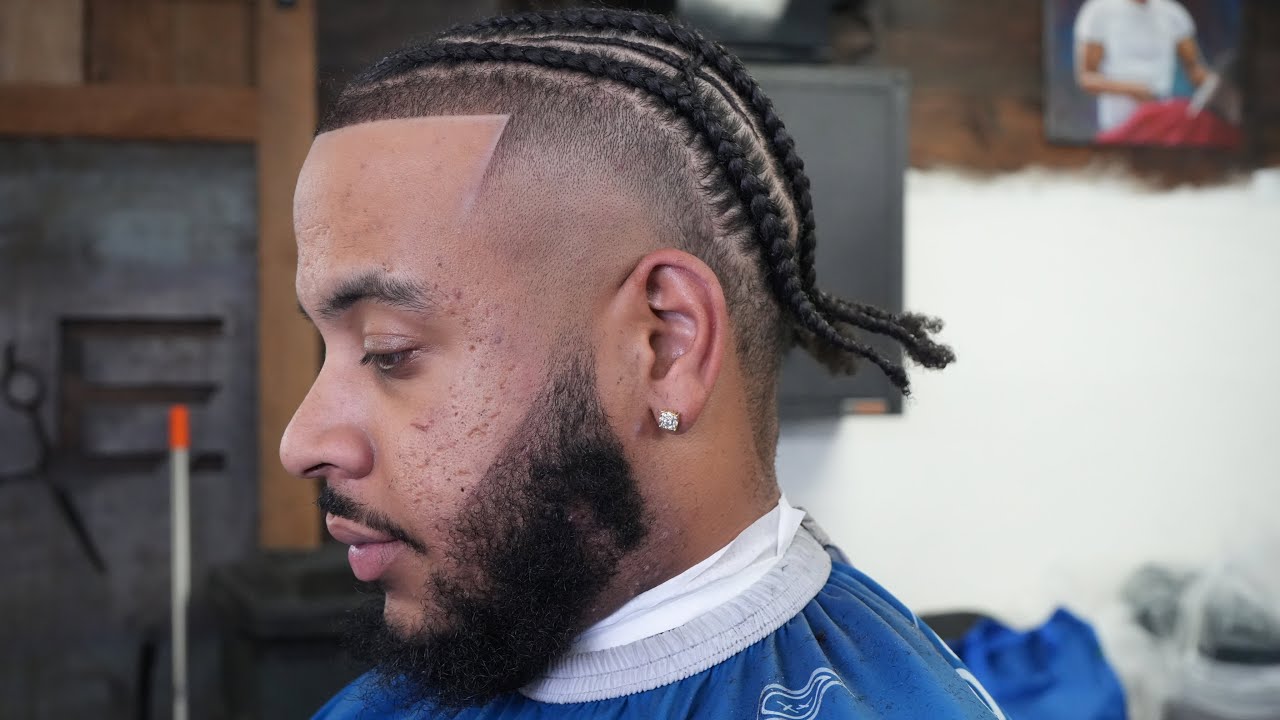 [Corn Rows] Drake Braids// High Taper - YouTube