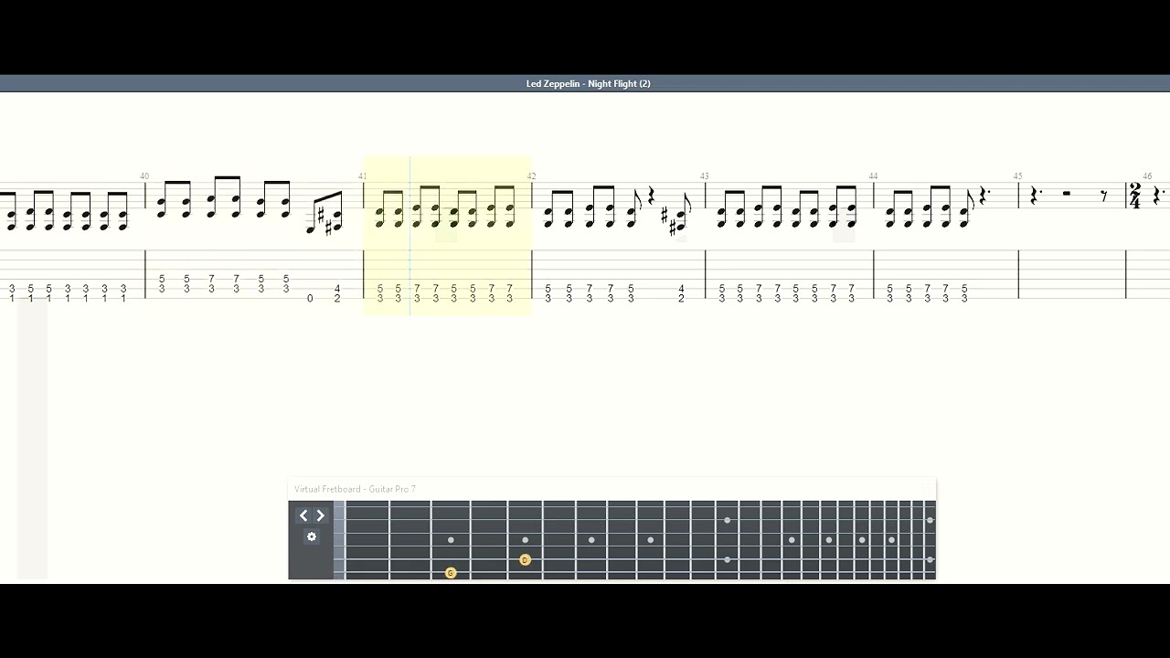Led Zeppelin Night Flight GUITAR TAB - YouTube