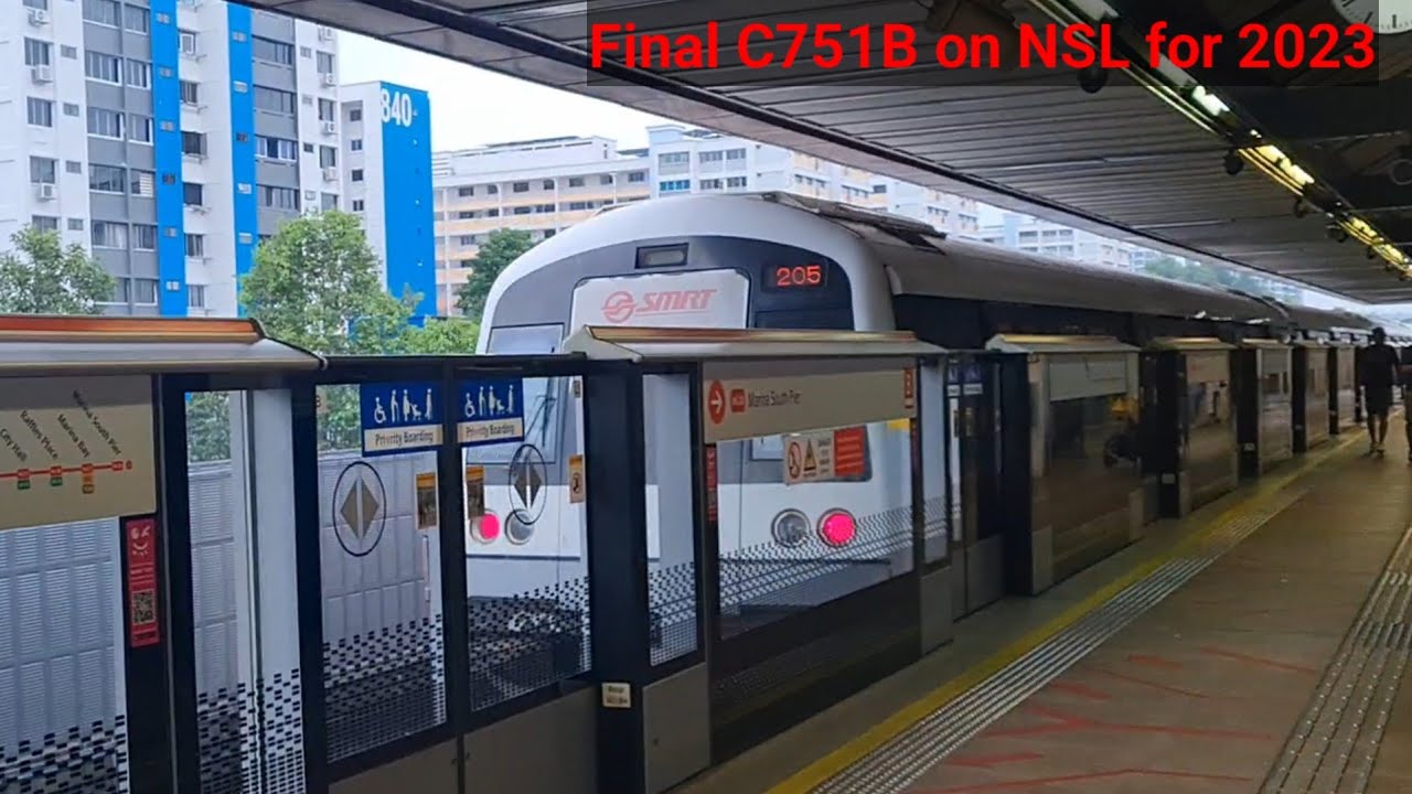[HISTORICAL][Final C751B on NSL 2023] SMRT TRAINS Ride From Woodlands ...