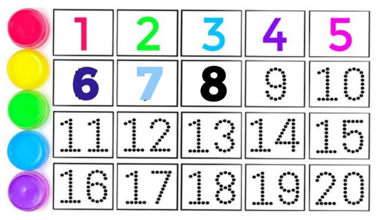learn numbers 1 to 20 | 123 numbers | ek do teen | one two three ...