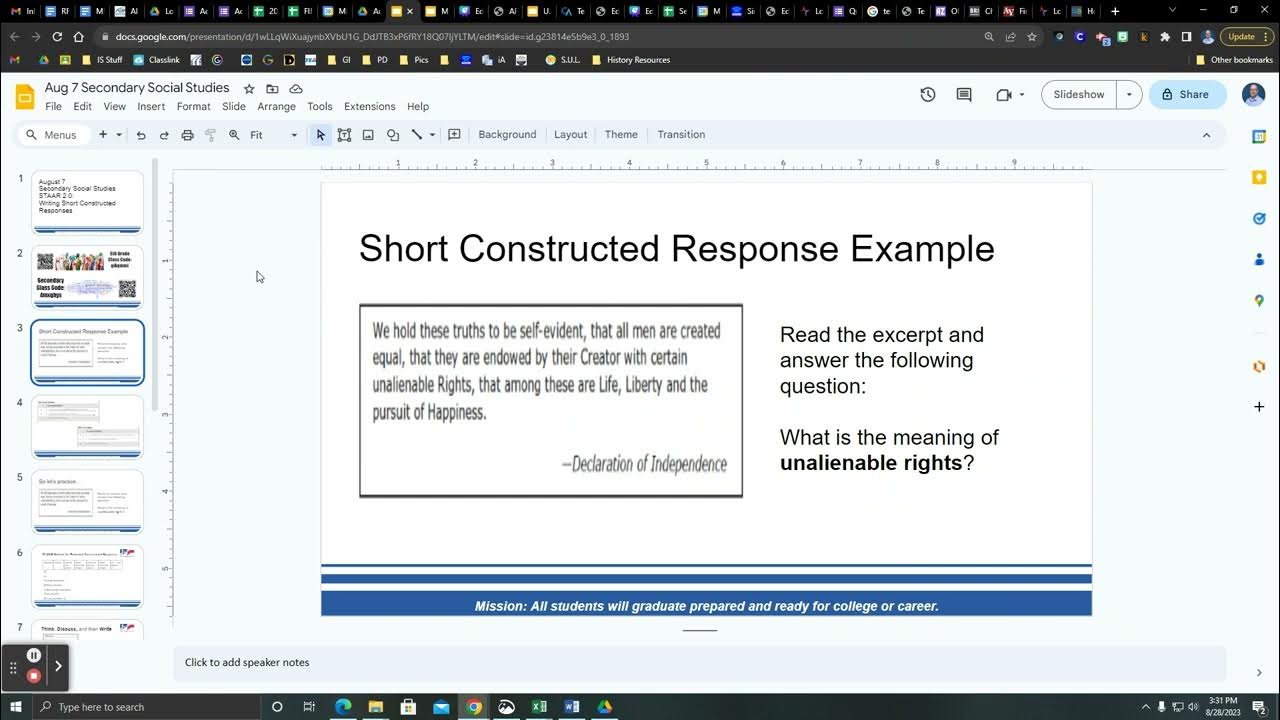 Short Constructed Response Strategy for STAAR 2.0 - YouTube