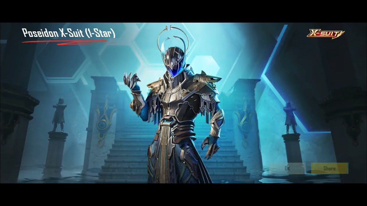 10 UC Poseidon xsuit BGMI Xsuit Carnival luckiest Xsuit create opening ...