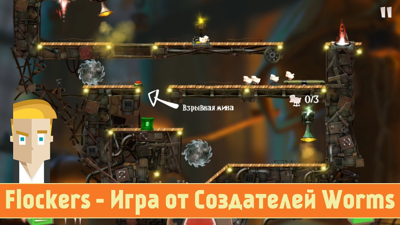 Flockers - Игра от Создателей Worms для Android - Обзор от Game Plan - YouTube