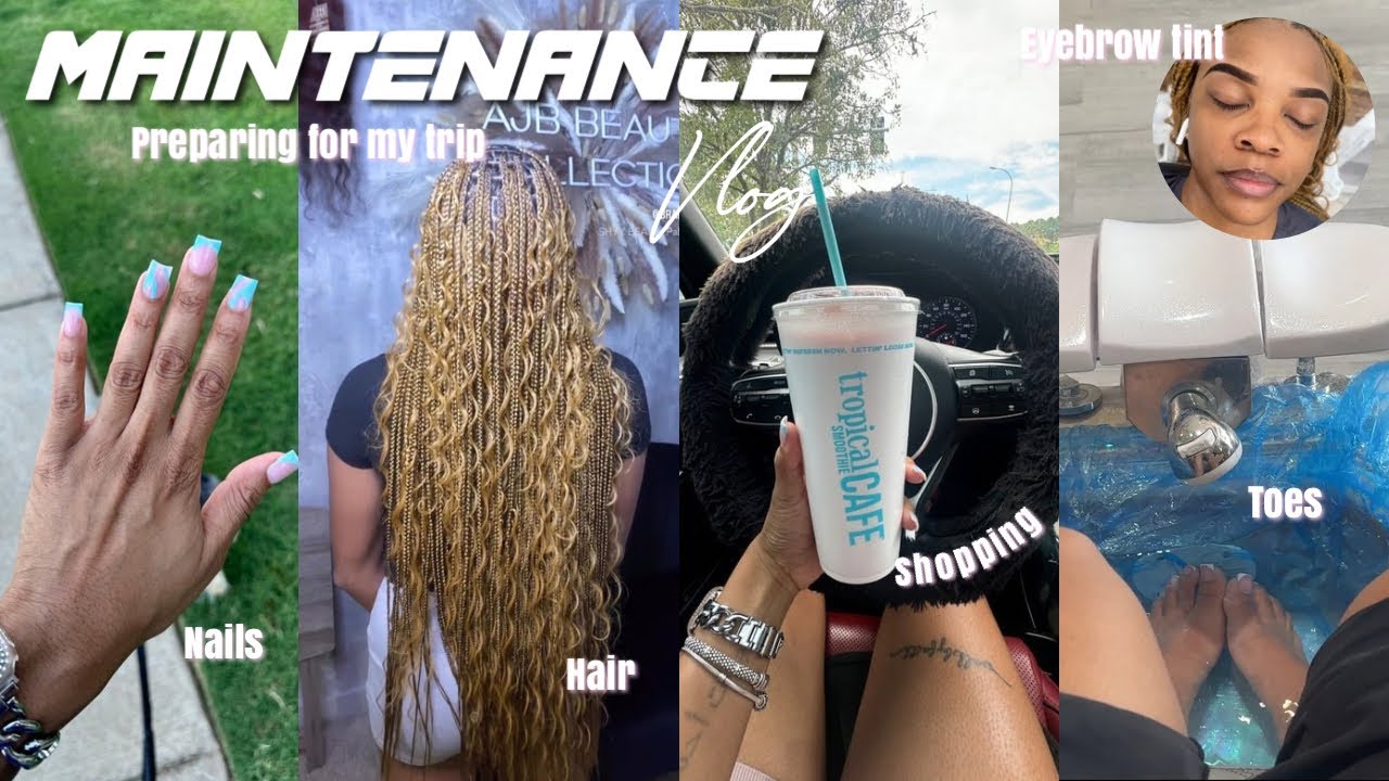 800 Maintenance Vlog Prep For Vacation ️ Hair Nails Shopping